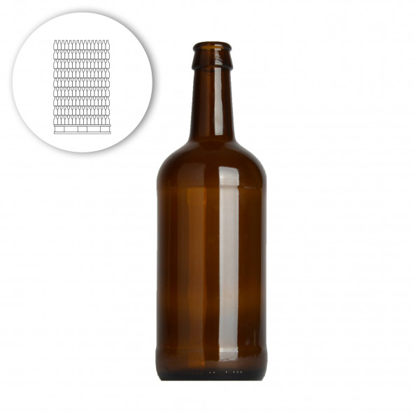 Bierfles Porter 50 cl - pallet 2097 st. - Biertsj
